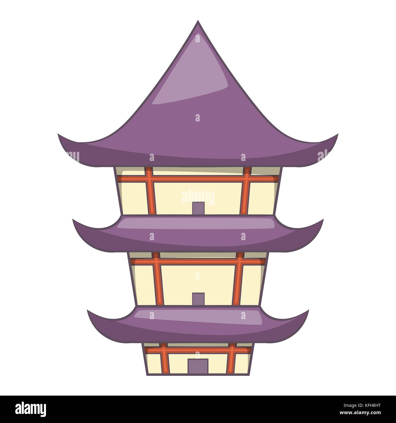 Buddhist temple icon, cartoon style Stock Vector Image & Art - Alamy