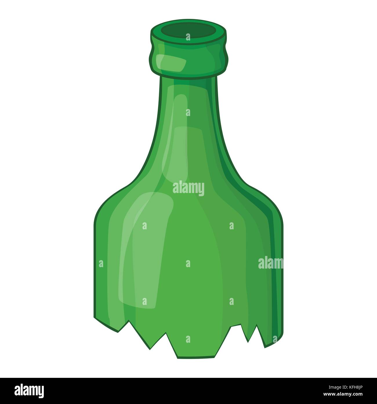 Broken bottle icon, cartoon style Stock Vector Image & Art - Alamy