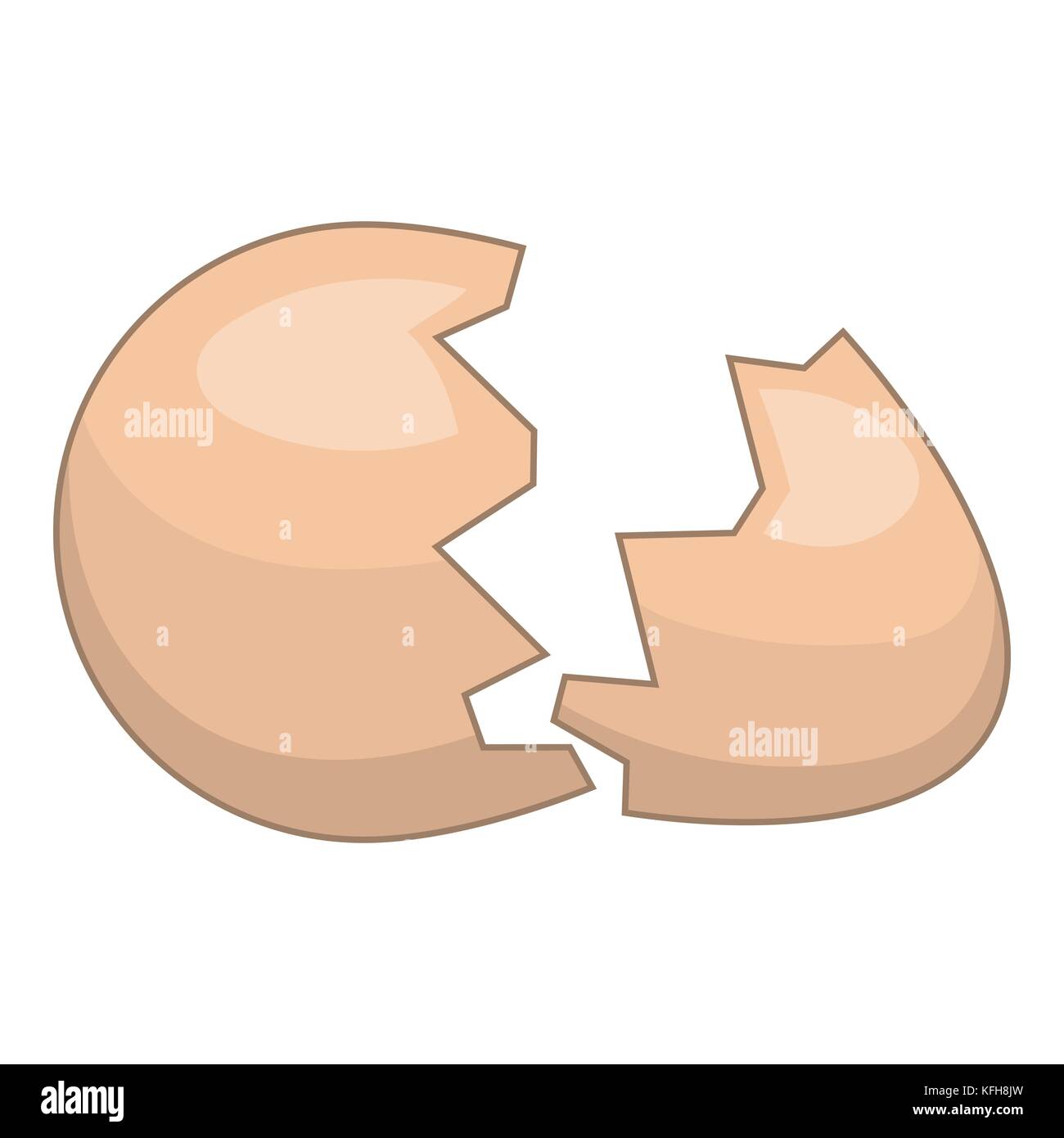 Eggshell icon, cartoon style Stock Vector Image & Art - Alamy