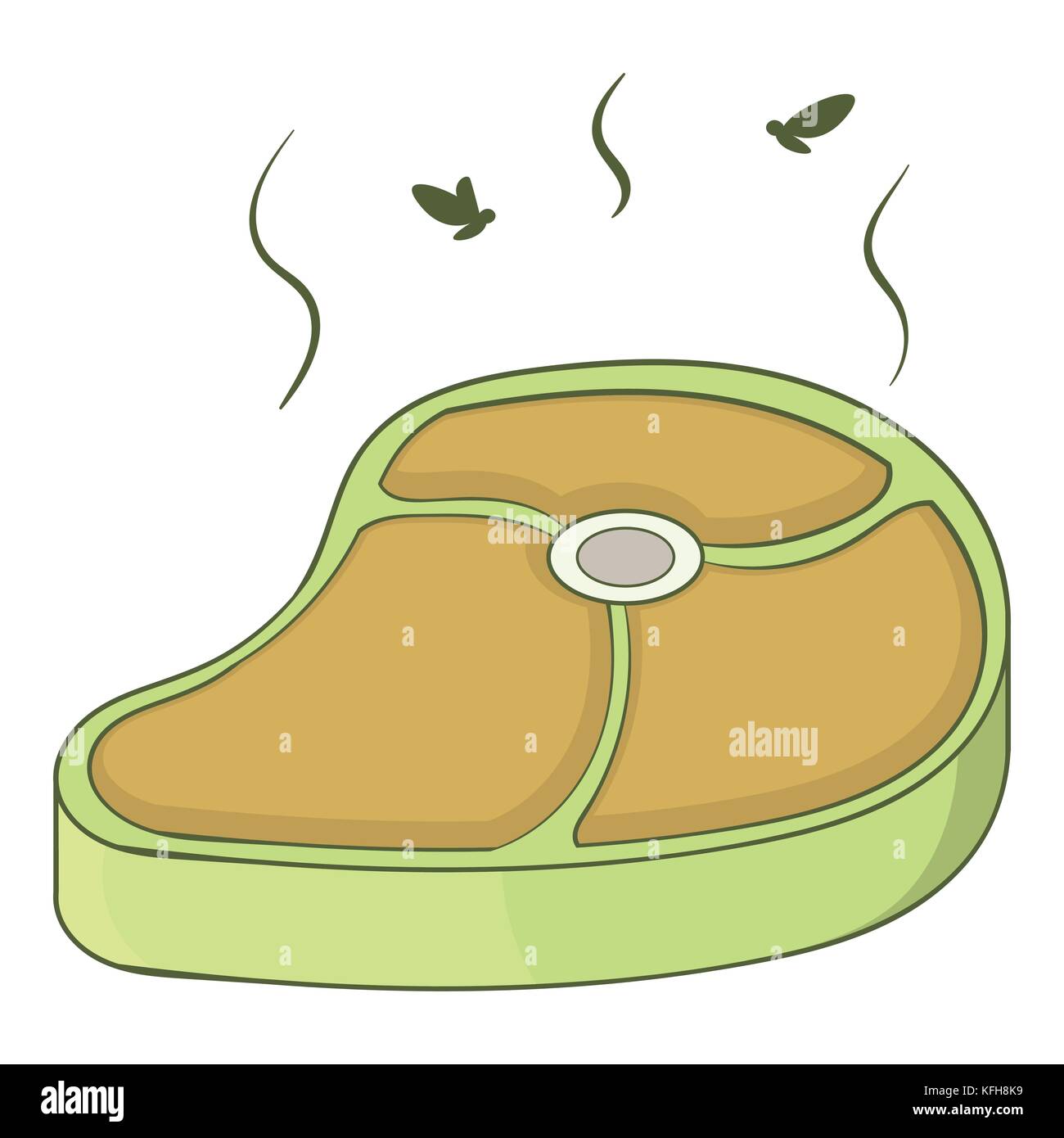 Rotten piece of meat icon, cartoon style Stock Vector Image & Art - Alamy