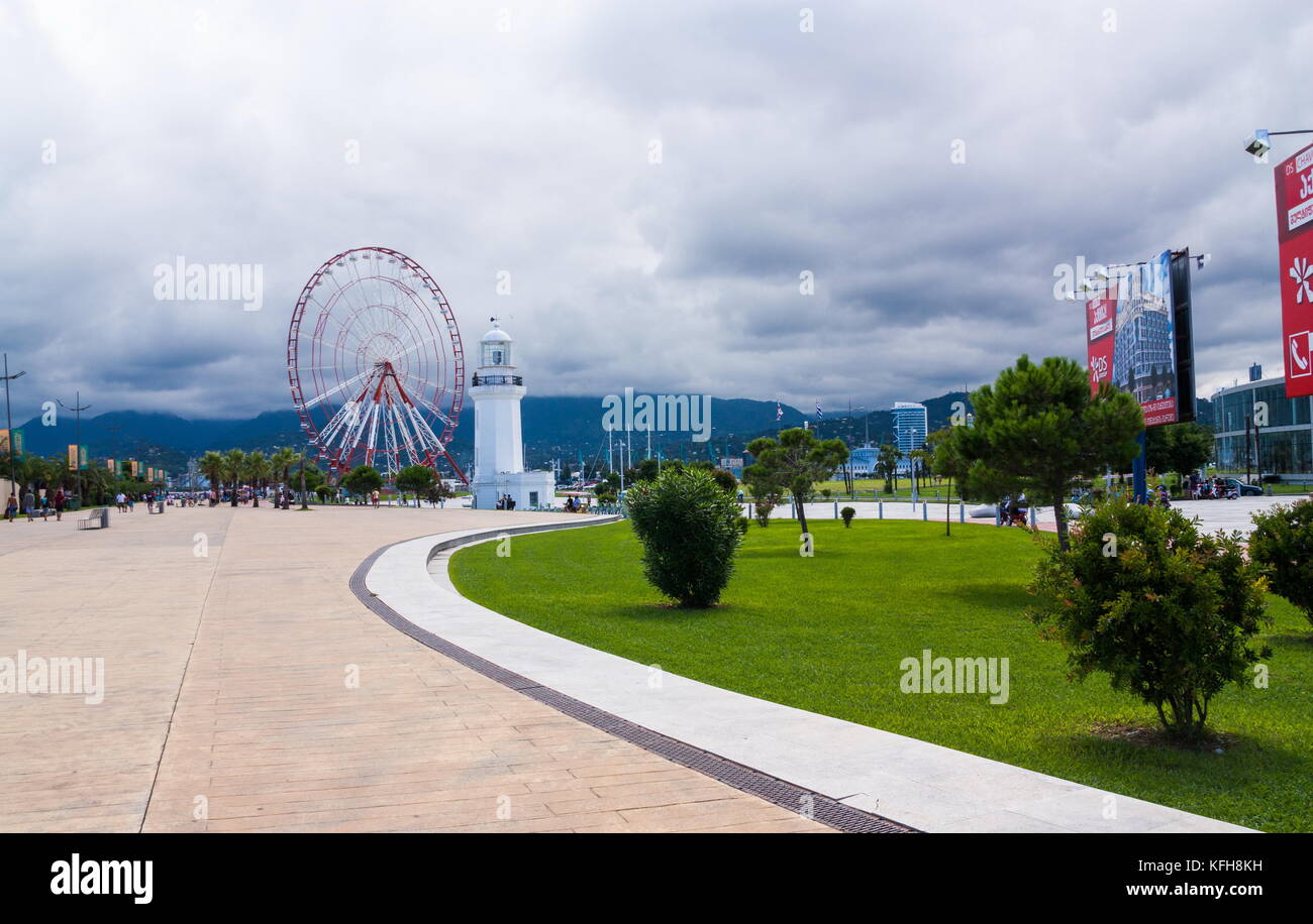 BATUMI, GEORGIA - September 1, 2017: Miracle Park in Batumi. Batumi is ...