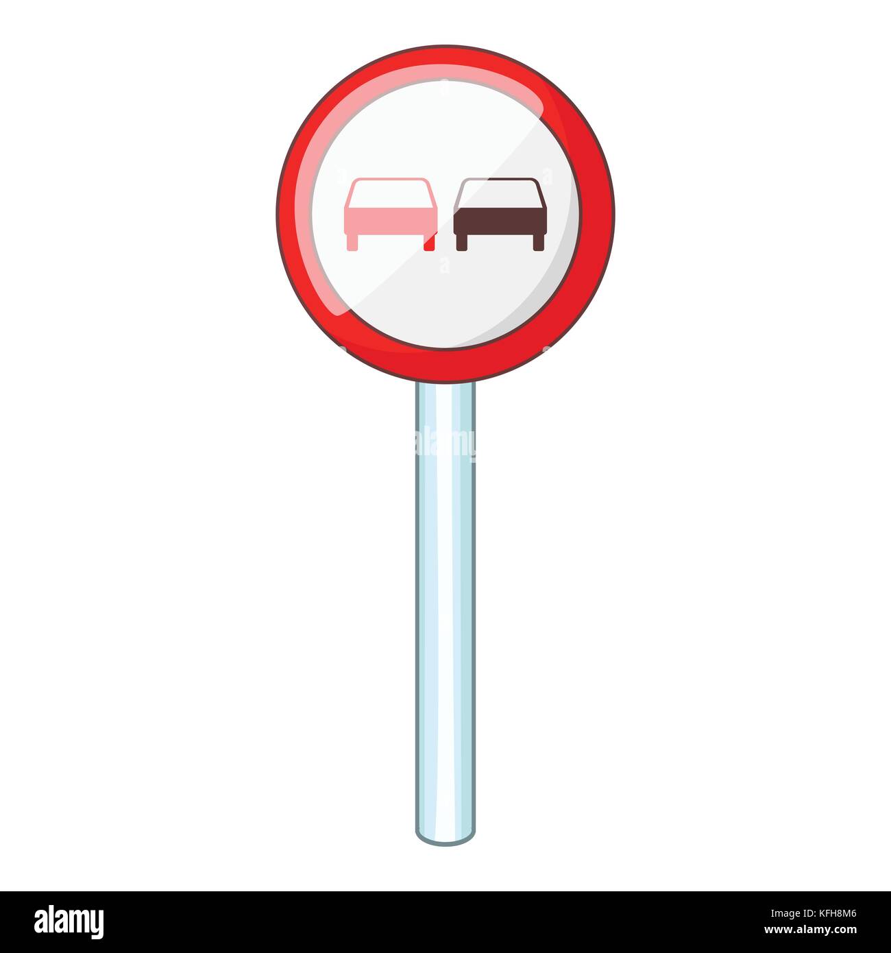 Overtaking prohibited Cut Out Stock Images & Pictures - Alamy