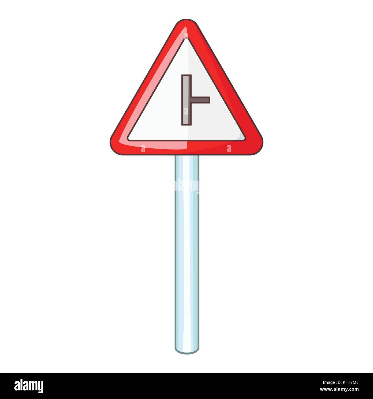 Junction secondary road icon, cartoon style Stock Vector Image & Art ...