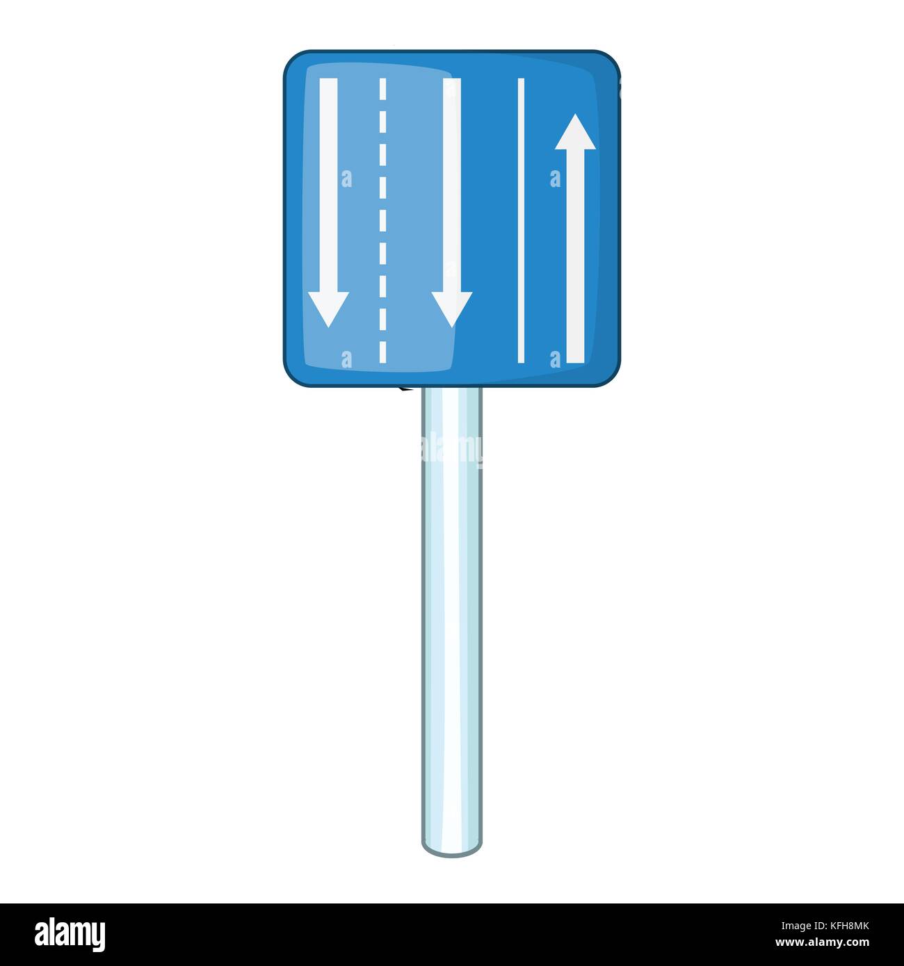 Appropriate traffic lanes icon, cartoon style Stock Vector Image & Art ...