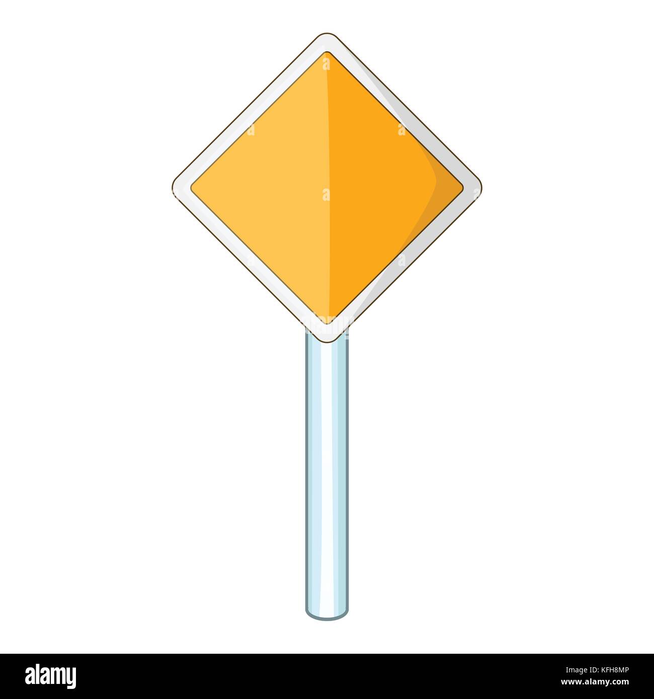 Priority road sign icon, cartoon style Stock Vector Image & Art - Alamy