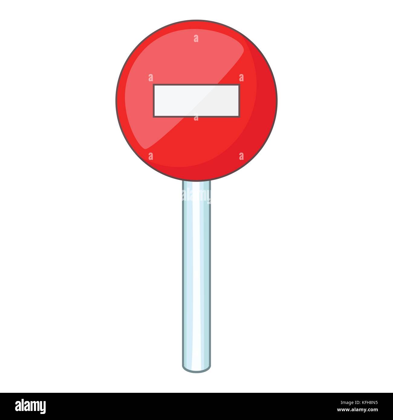 No entry traffic icon, cartoon style Stock Vector Image & Art - Alamy