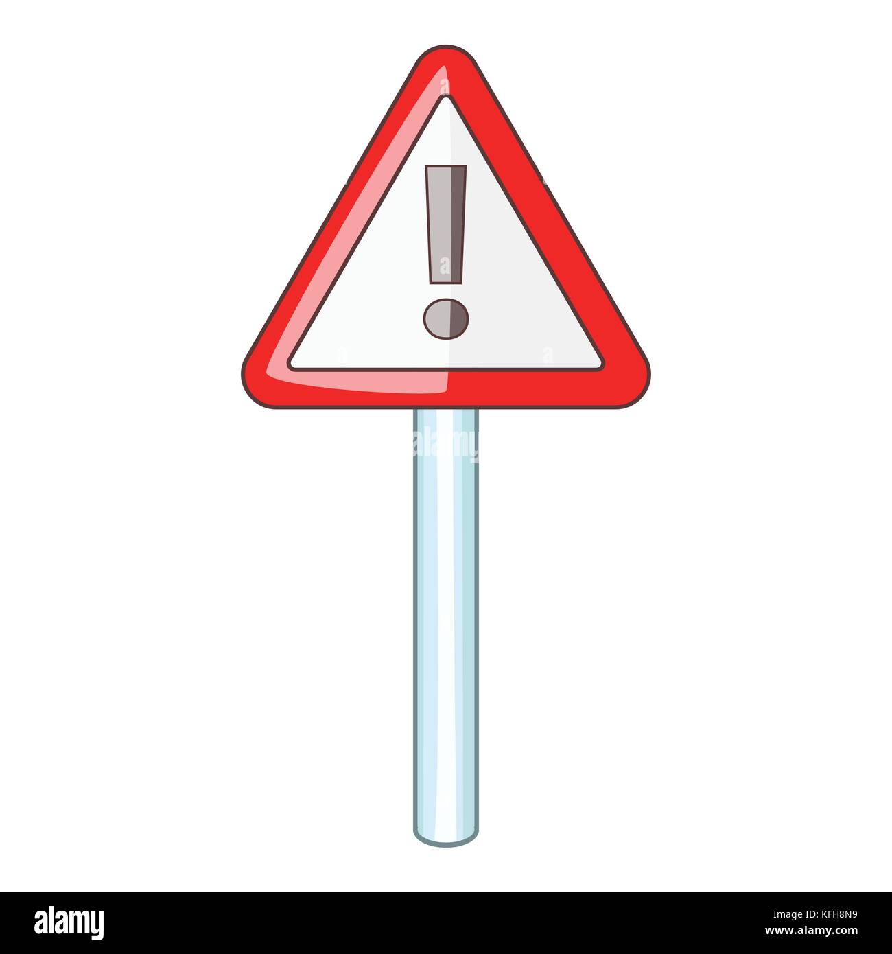 Warning sign icon, cartoon style Stock Vector Image & Art - Alamy