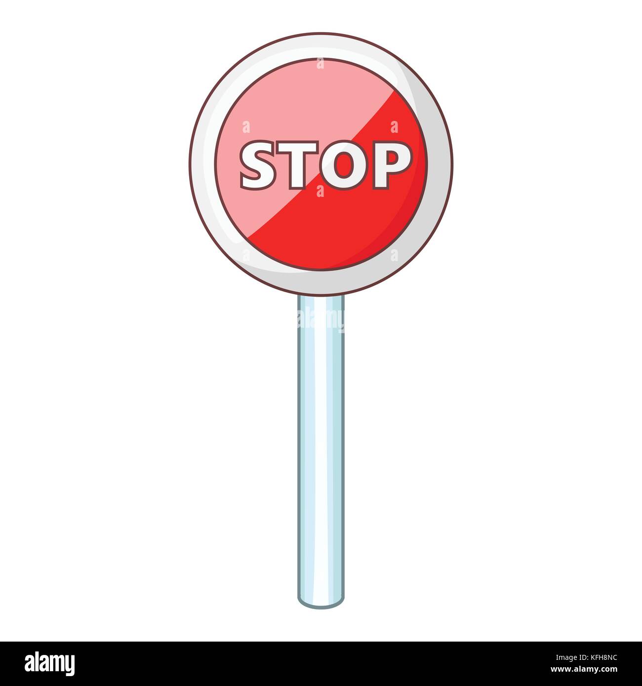 Red stop sign icon, cartoon style Stock Vector Image & Art - Alamy