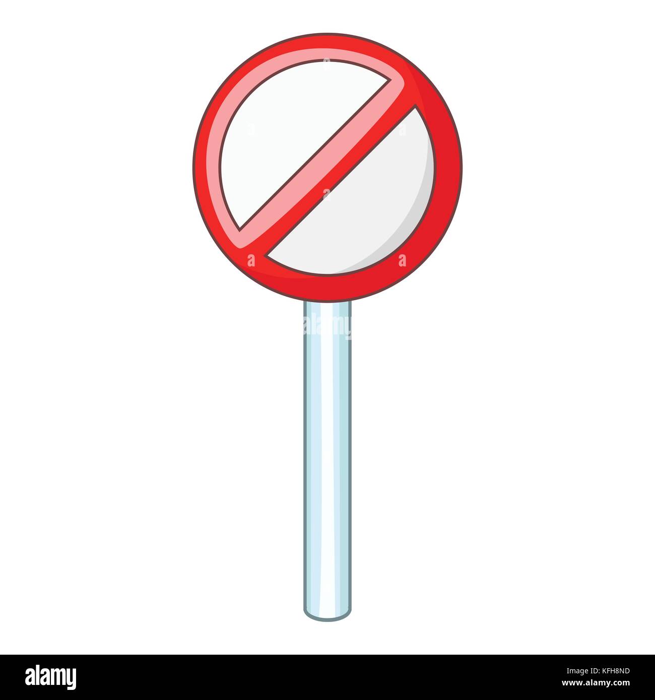 Prohibition sign icon, cartoon style Stock Vector Image & Art - Alamy