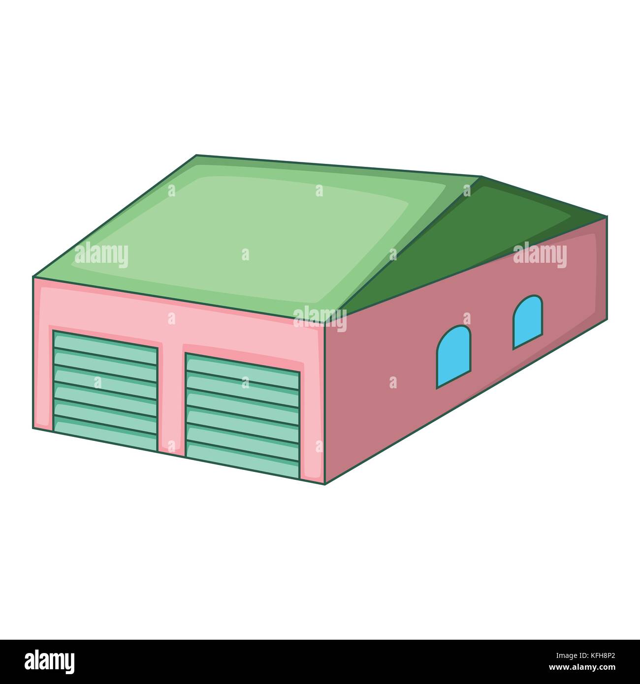 Garage with two gates icon, cartoon style Stock Vector Image & Art - Alamy