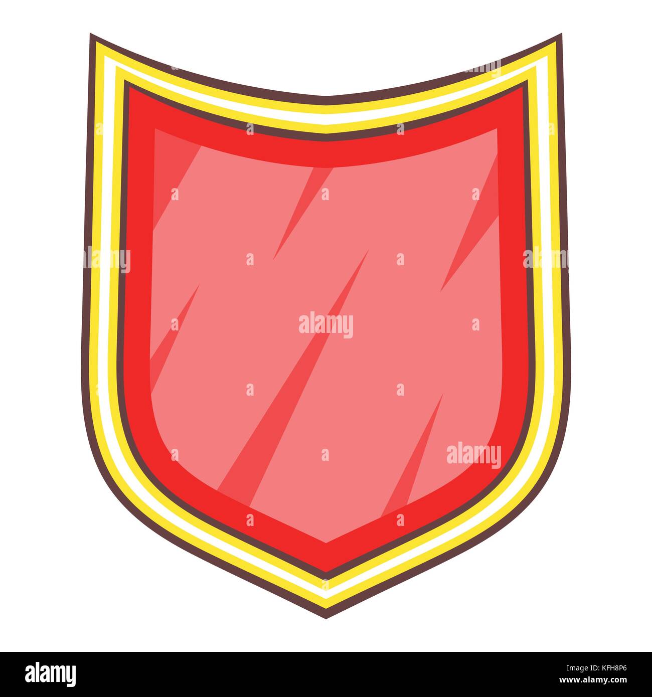 Red blank shield icon, cartoon style Stock Vector Image & Art - Alamy