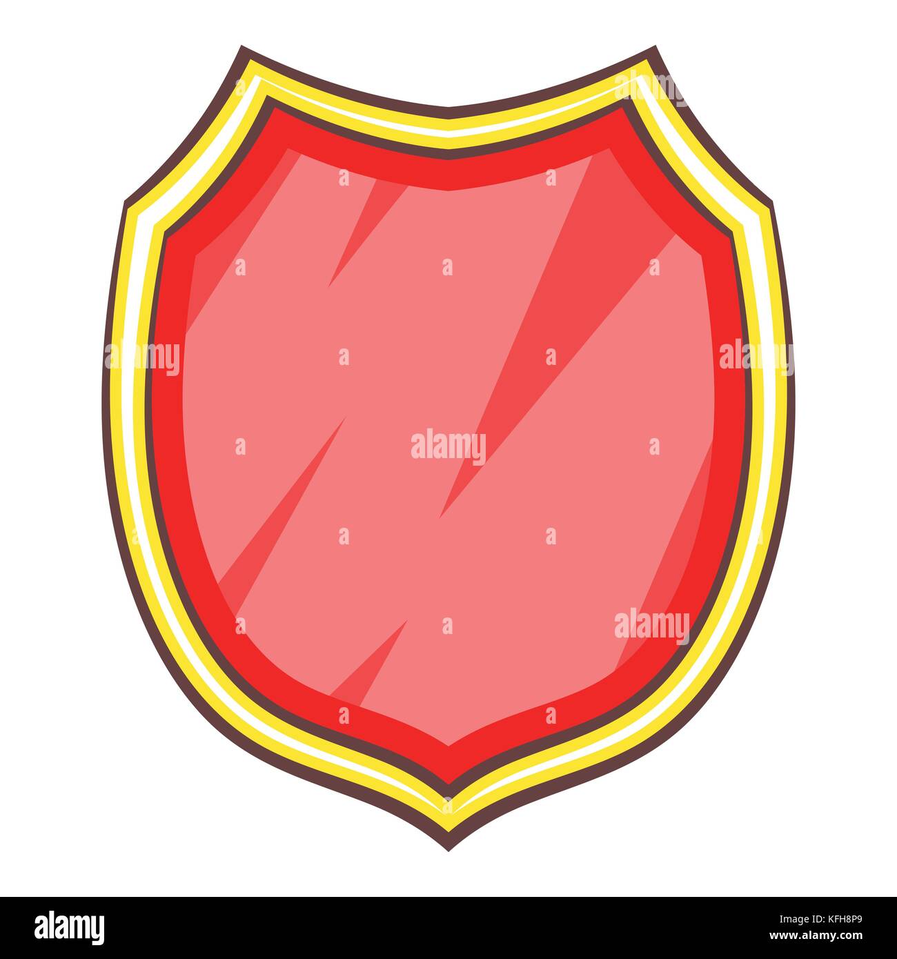 Blank safety protection shield icon, cartoon style Stock Vector Image ...
