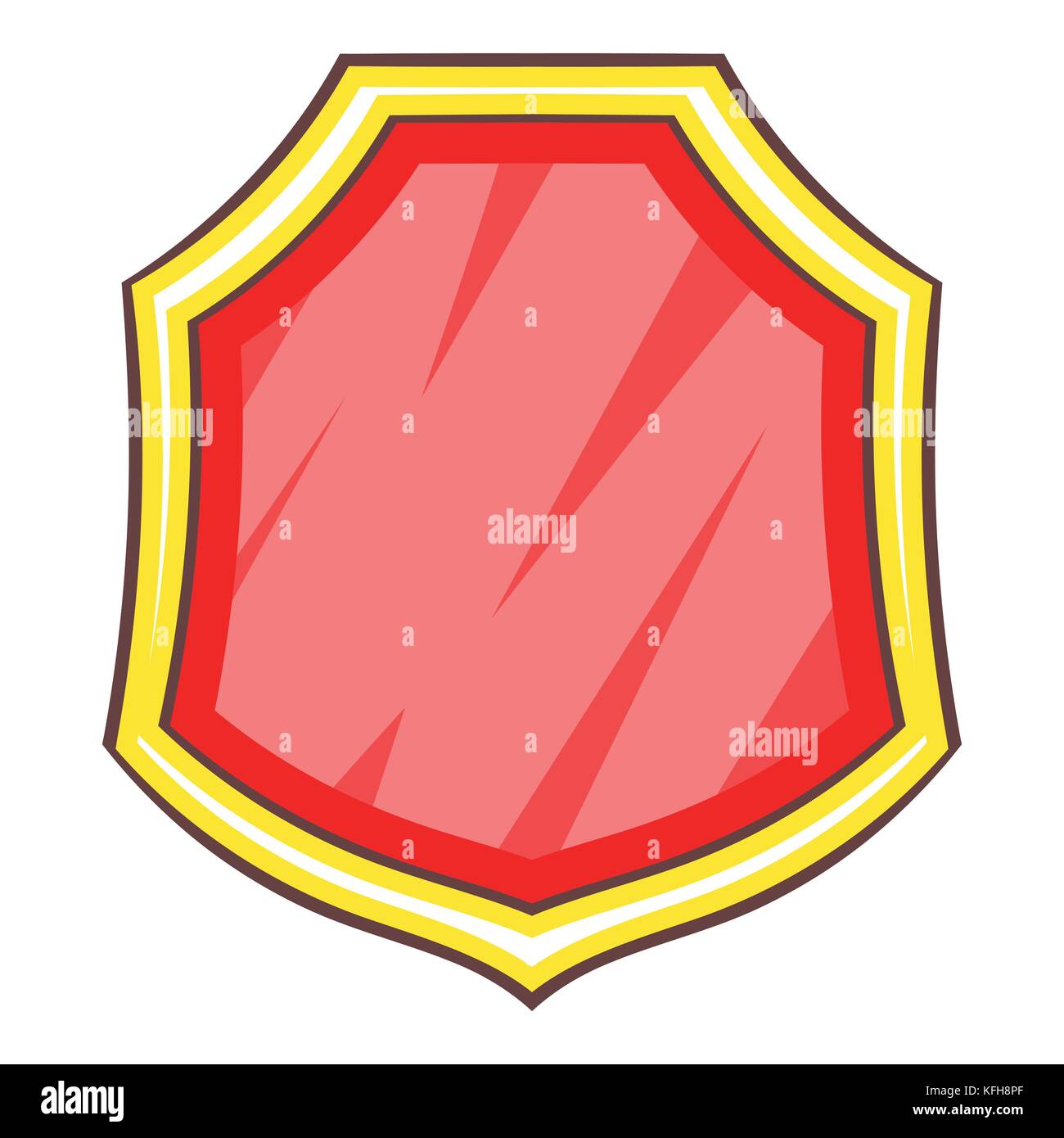 Red blank shield icon, cartoon style Stock Vector Image & Art - Alamy