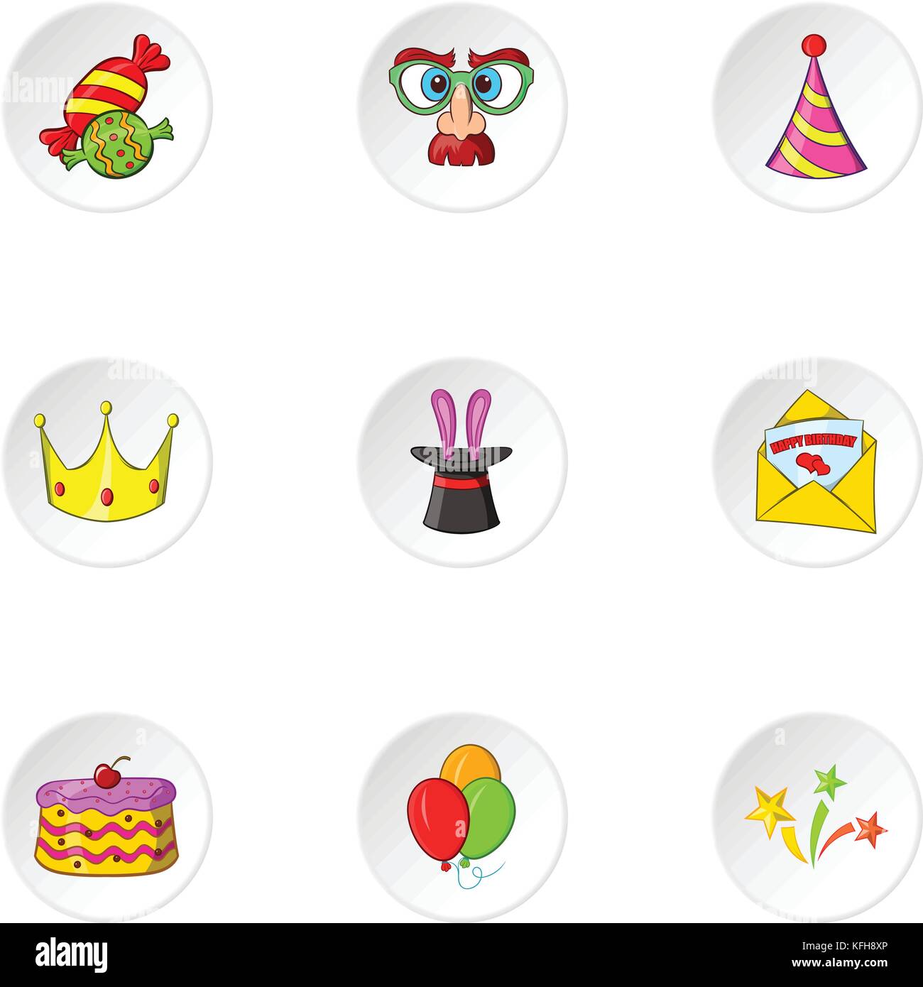 Holiday icons set, cartoon style Stock Vector Image & Art - Alamy