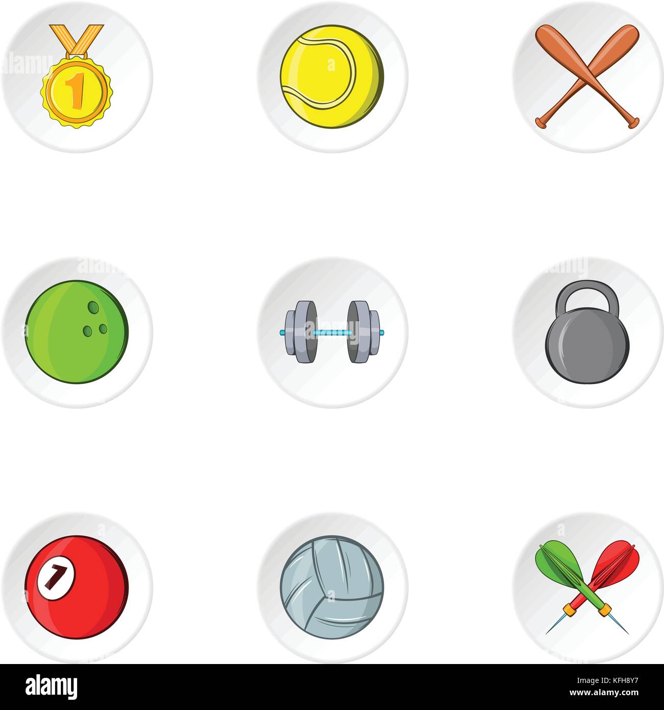 Training icons set, cartoon style Stock Vector Image & Art - Alamy