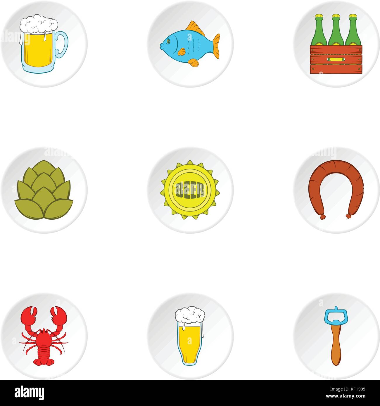 Ale icons set, cartoon style Stock Vector Image & Art - Alamy