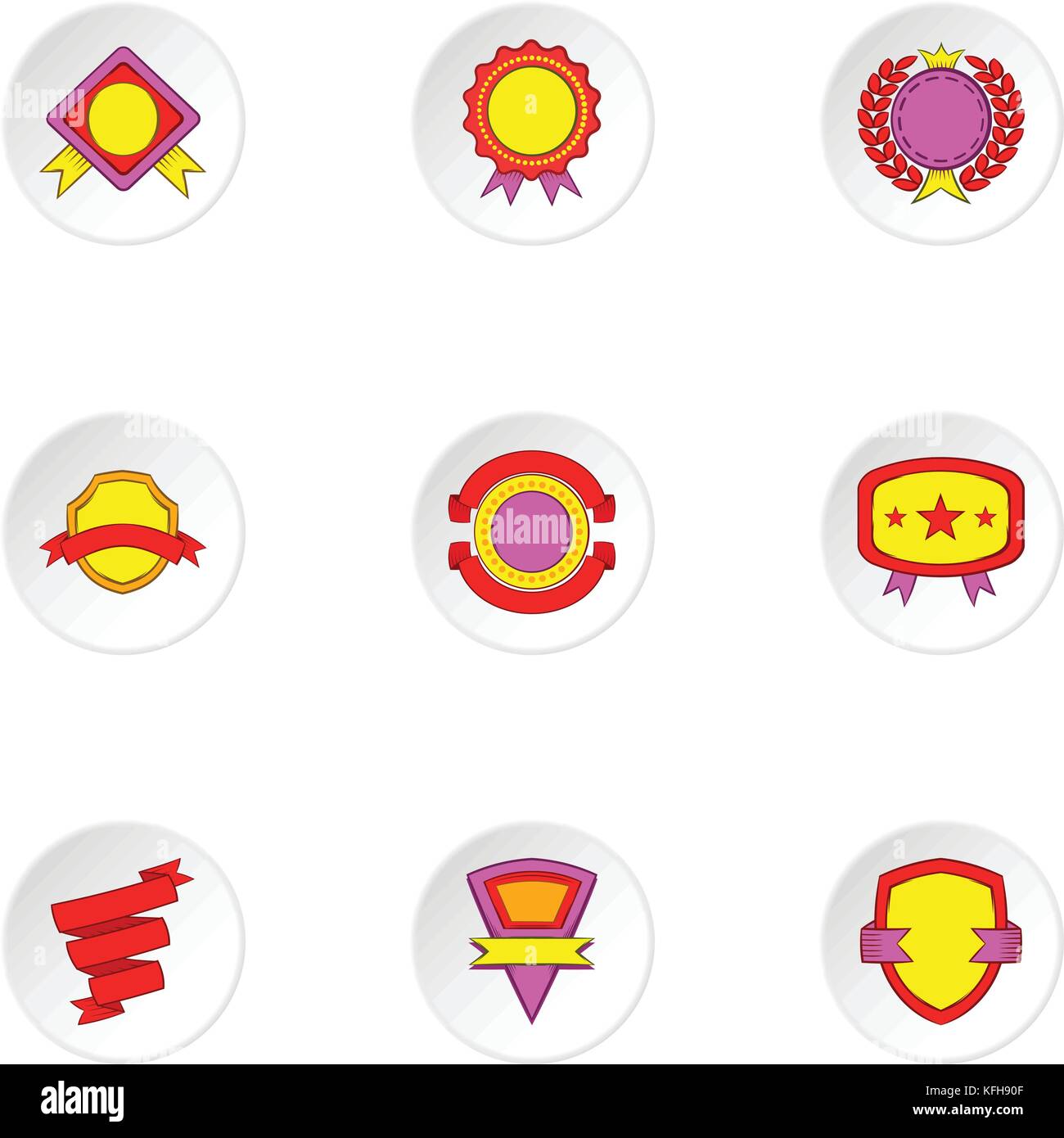 Label icons set, cartoon style Stock Vector Image & Art - Alamy