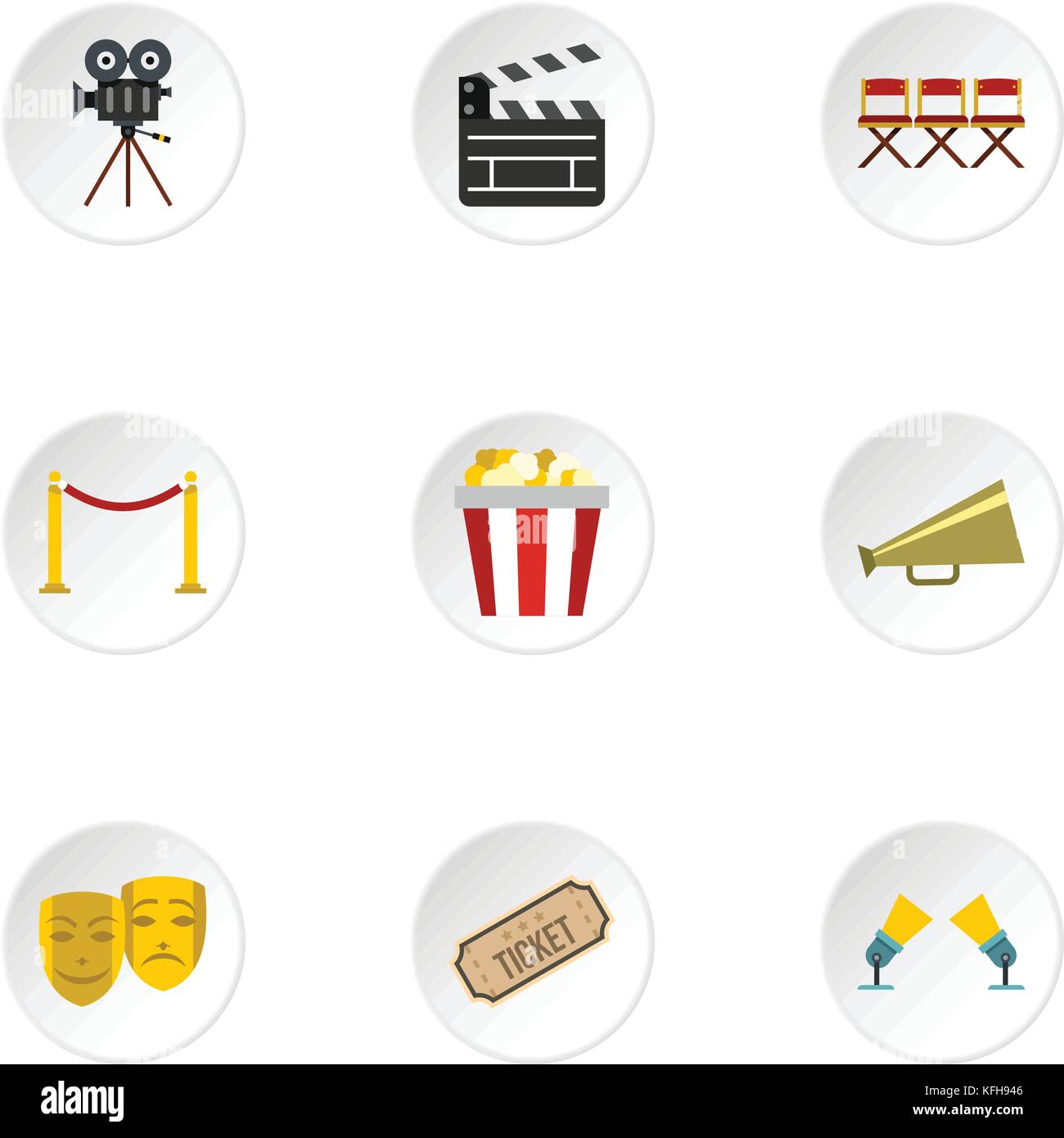 Film icons set, flat style Stock Vector Image & Art - Alamy