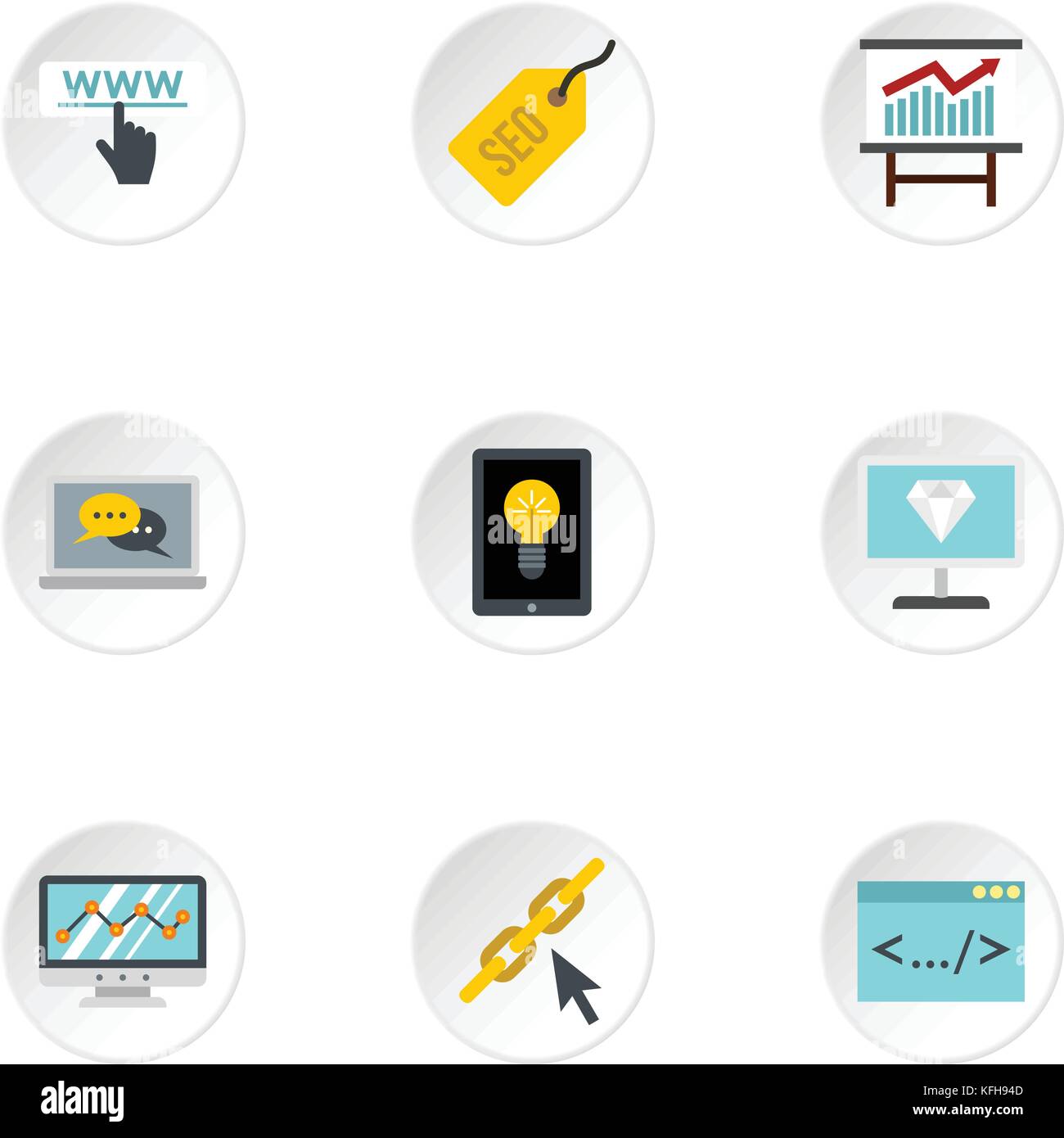 Promotion icons set, flat style Stock Vector Image & Art - Alamy