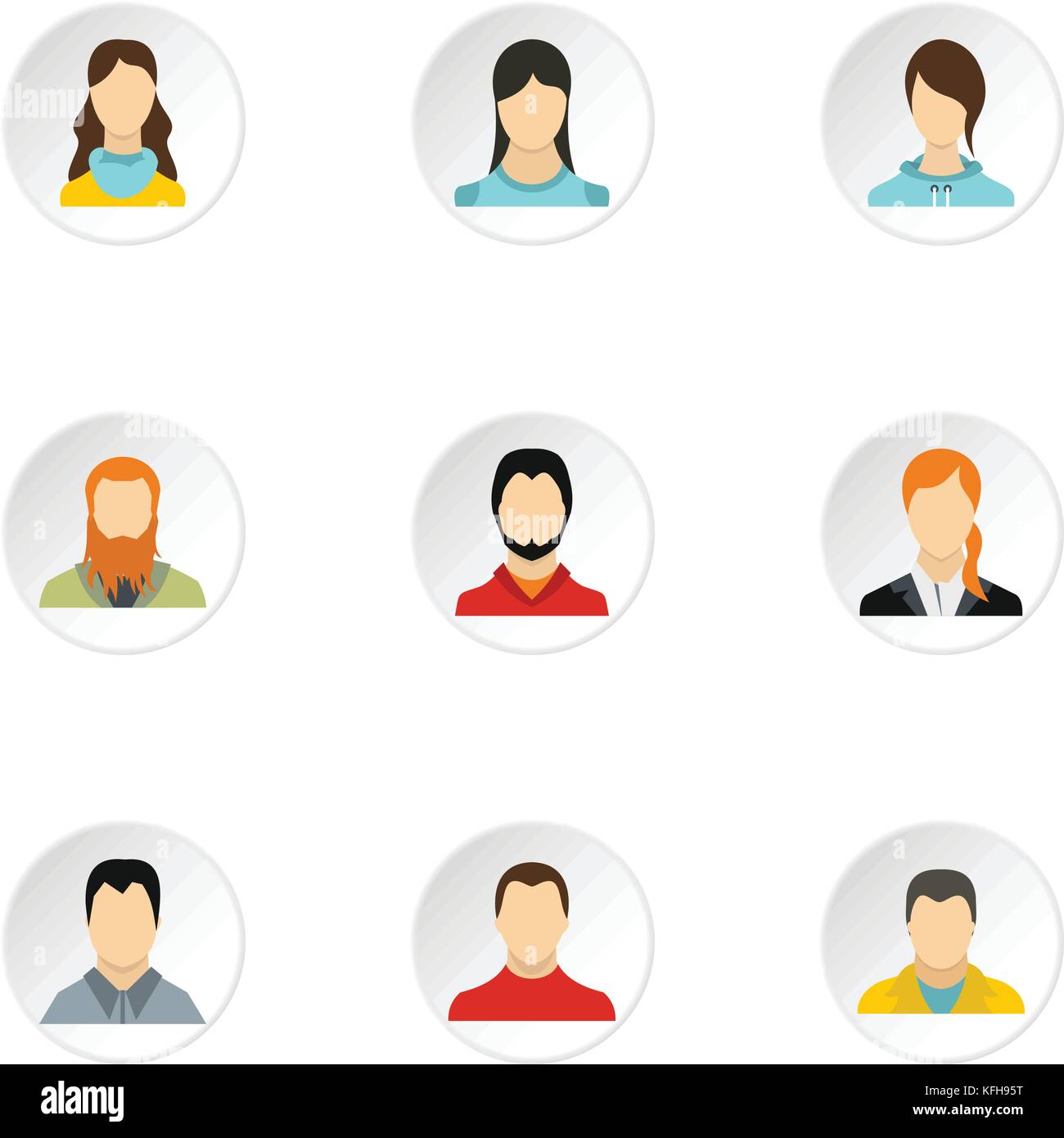 Different avatar icons set, flat style Stock Vector Image & Art - Alamy