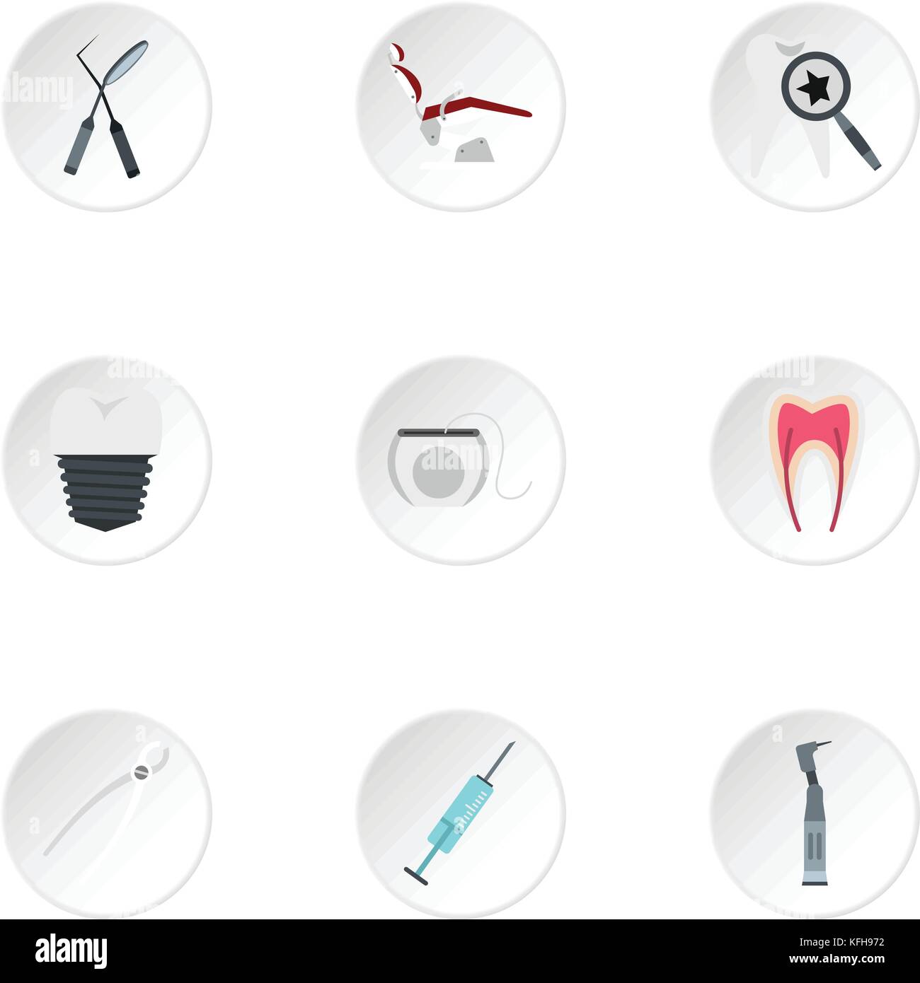 Dentistry icons set, flat style Stock Vector Image & Art - Alamy