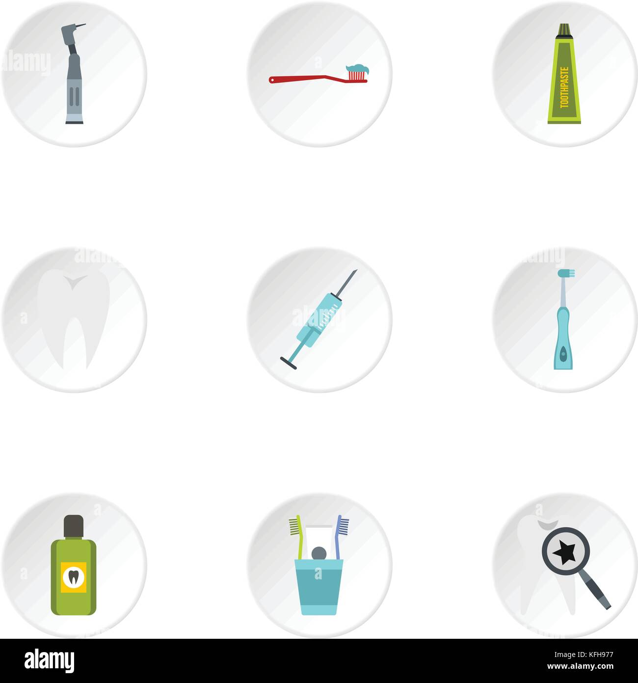 Dental clinic icons set, flat style Stock Vector Image & Art - Alamy