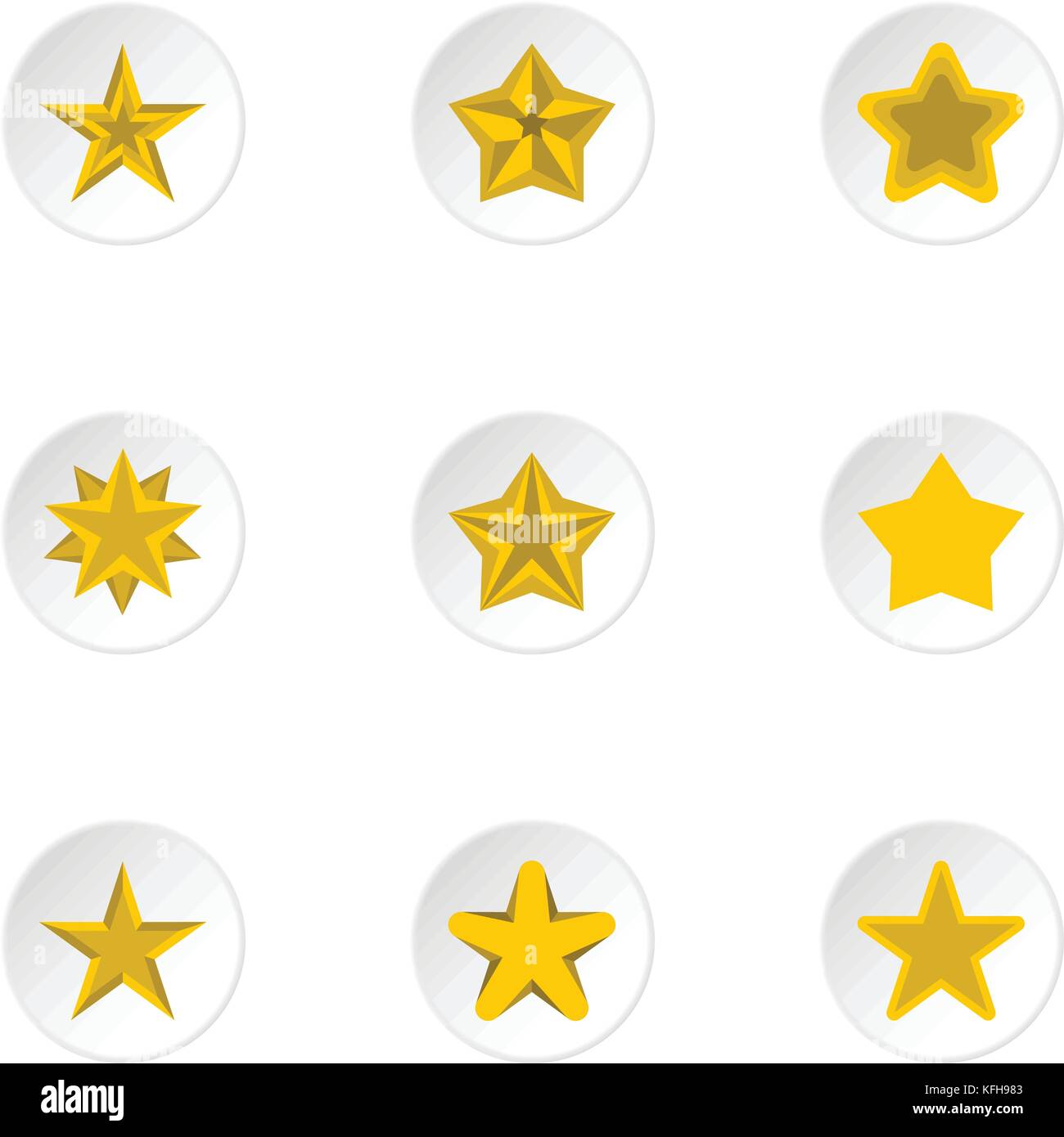 Types of stars icons set, flat style Stock Vector Image & Art - Alamy
