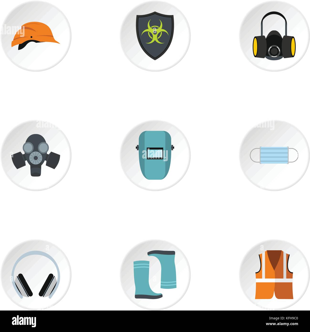 Construction ground icons set, flat style Stock Vector Image & Art - Alamy