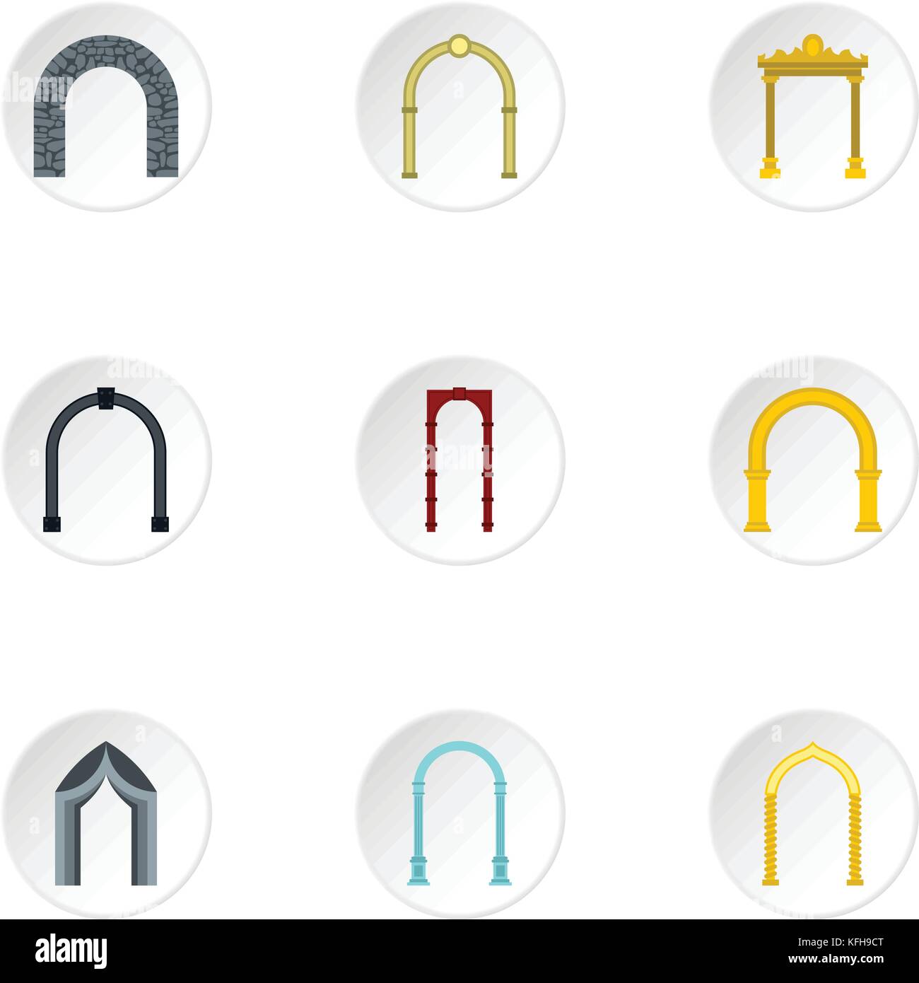 Arched stone window Stock Vector Images - Alamy