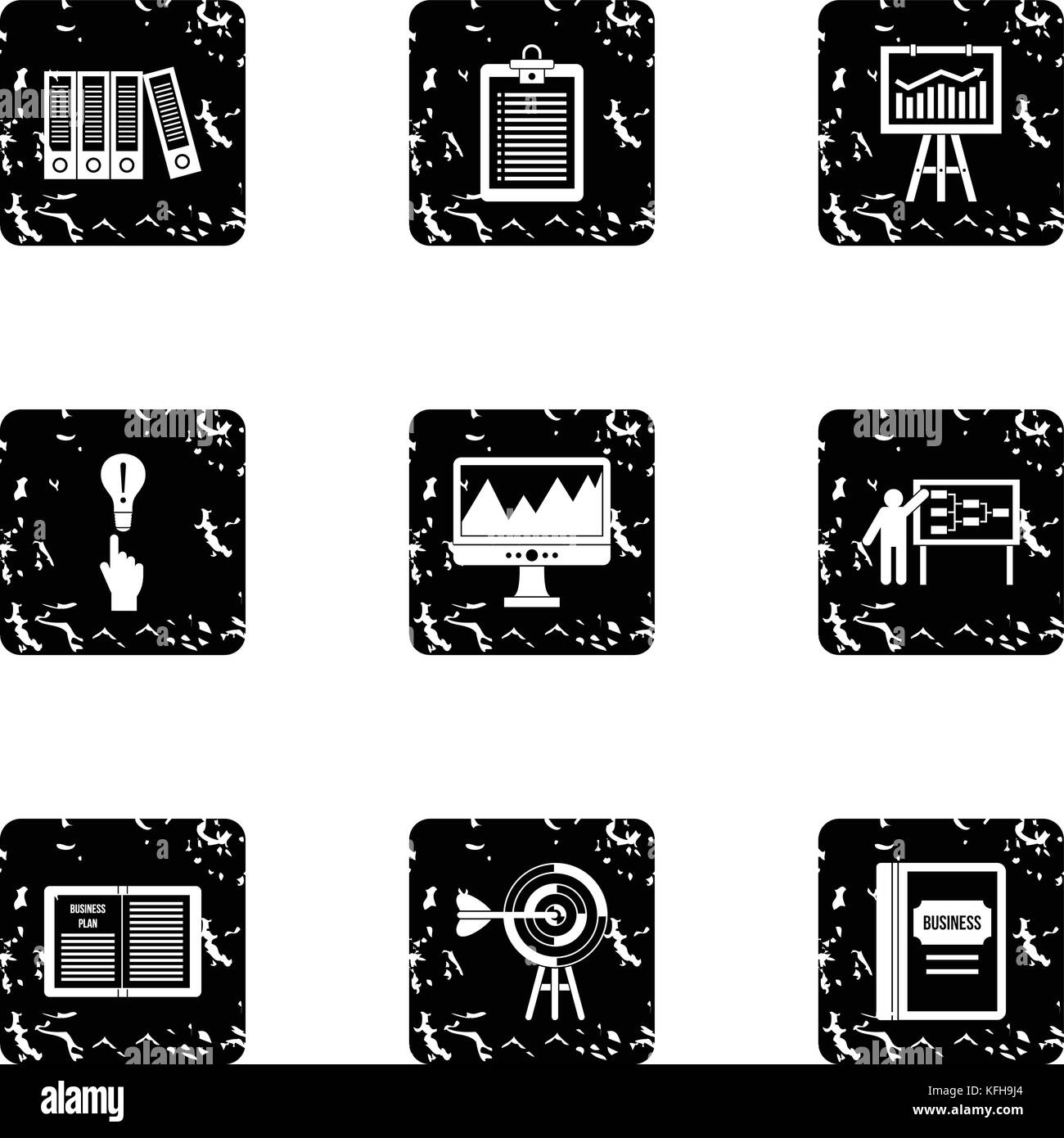 Firm icons set, grunge style Stock Vector Image & Art - Alamy