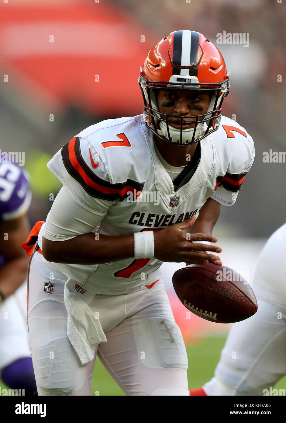 Cleveland Browns' quarterback DeShone Kizer in action during the ...