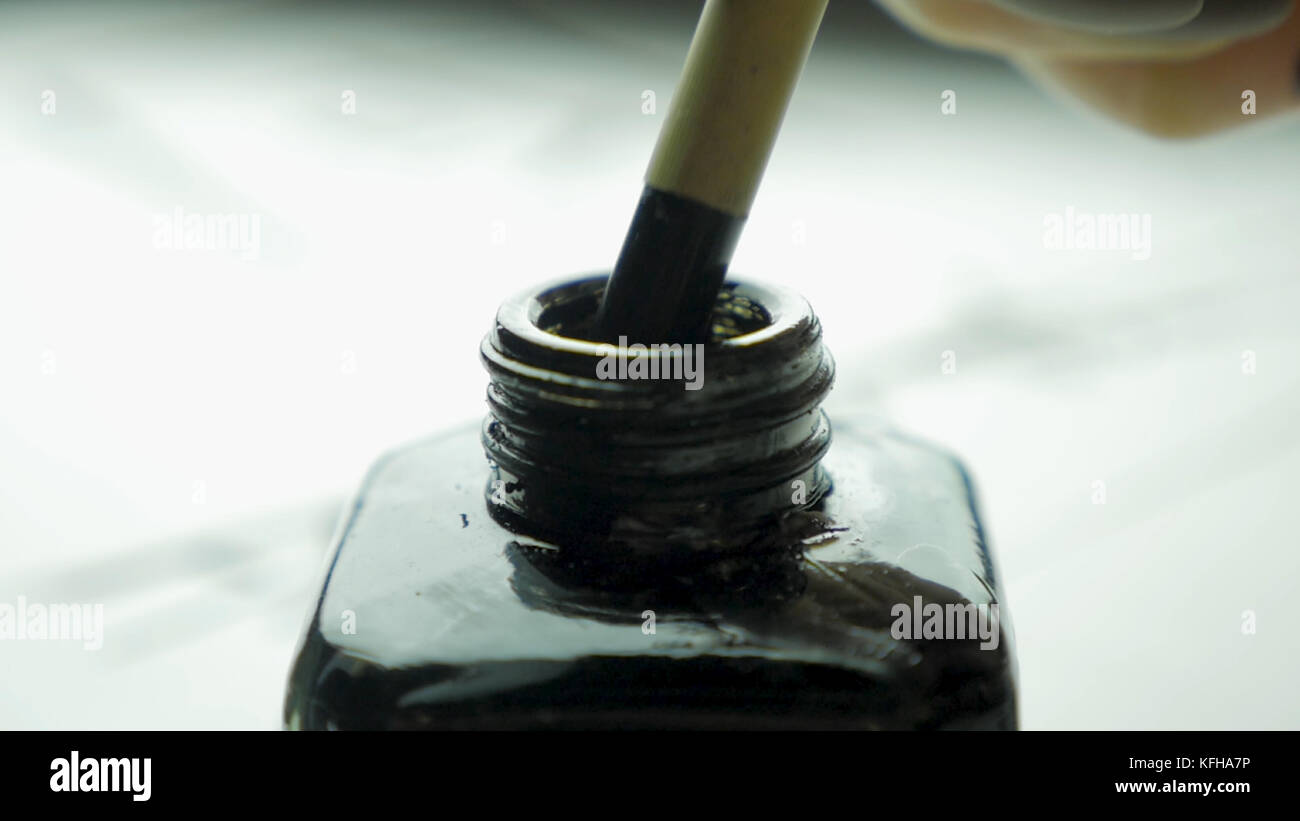 The chinese writing brush and ink. Brush and ink. Traditional ...