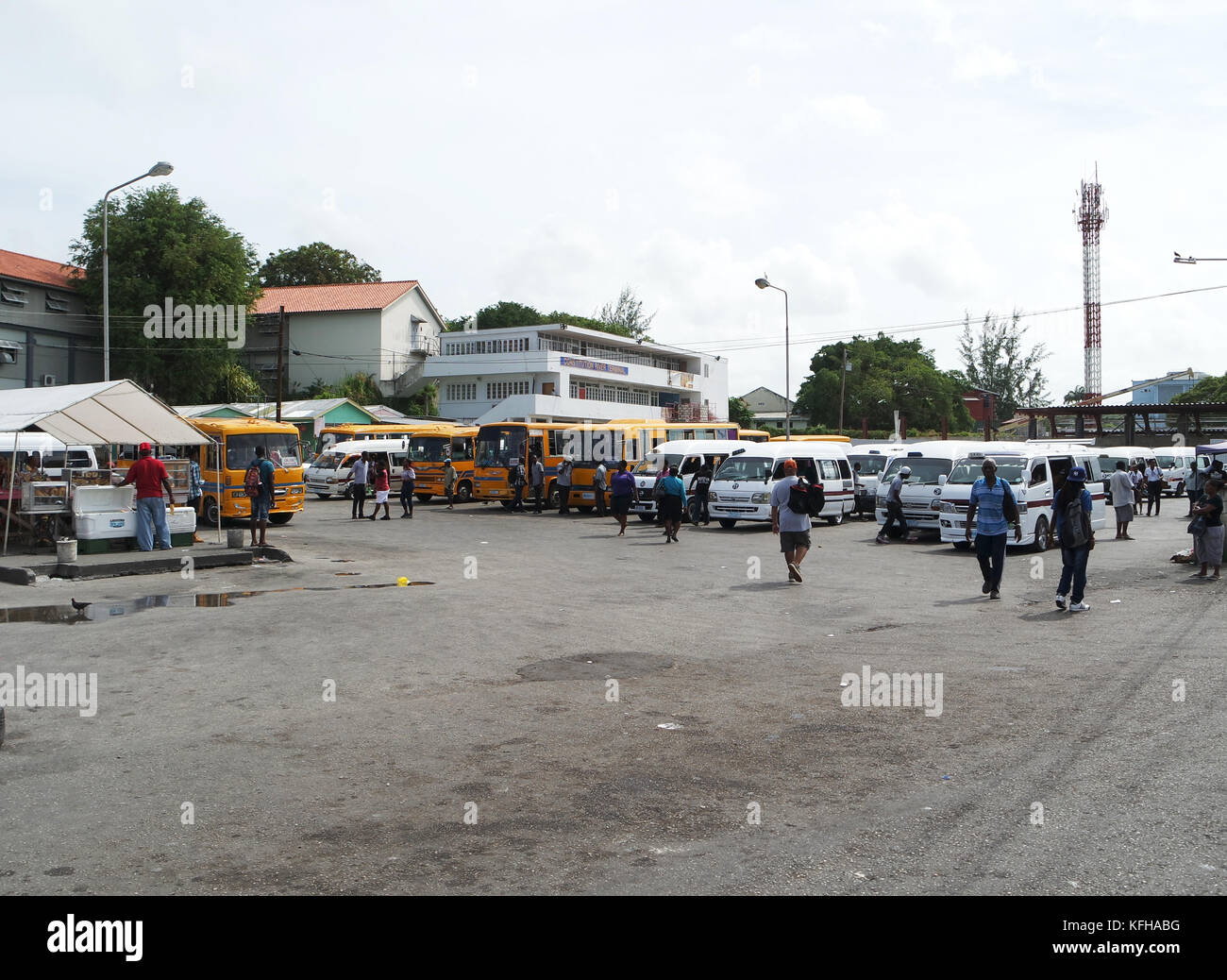 reggae bus barbados Stock Photo - Alamy