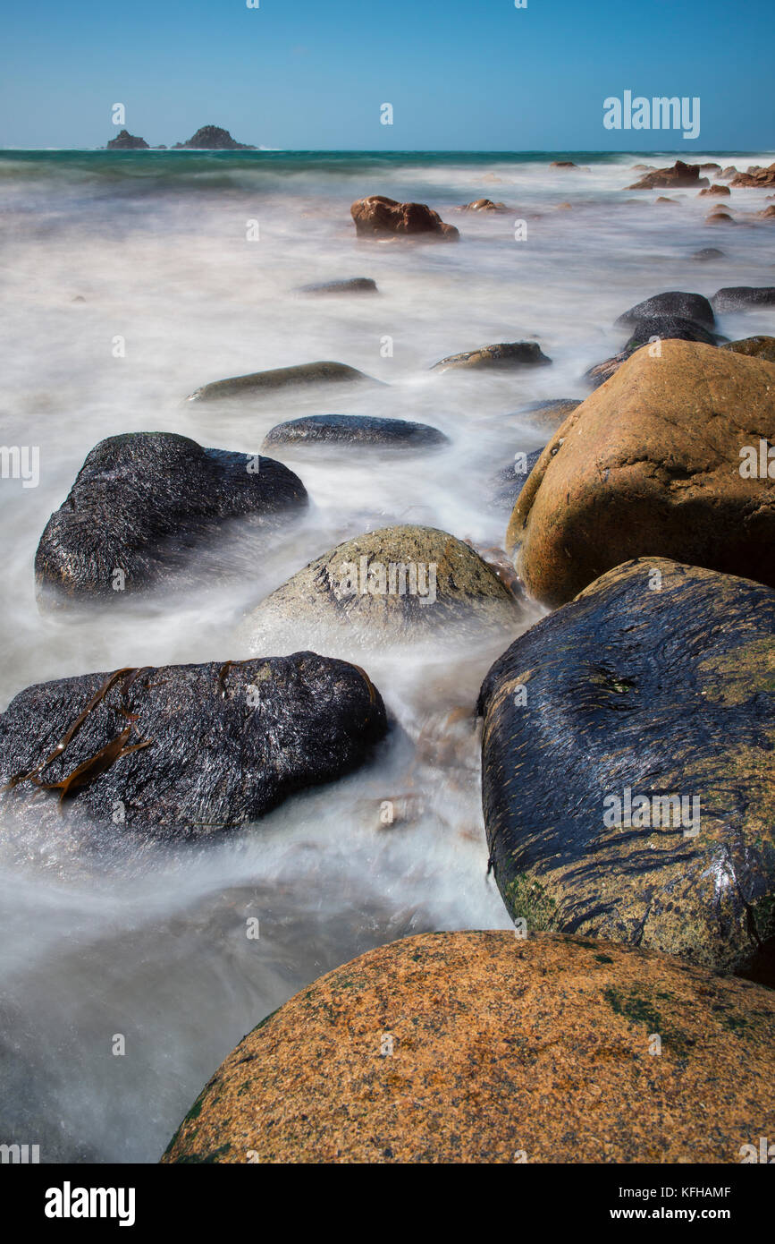Rocks cliffs porth nanven hi-res stock photography and images - Alamy