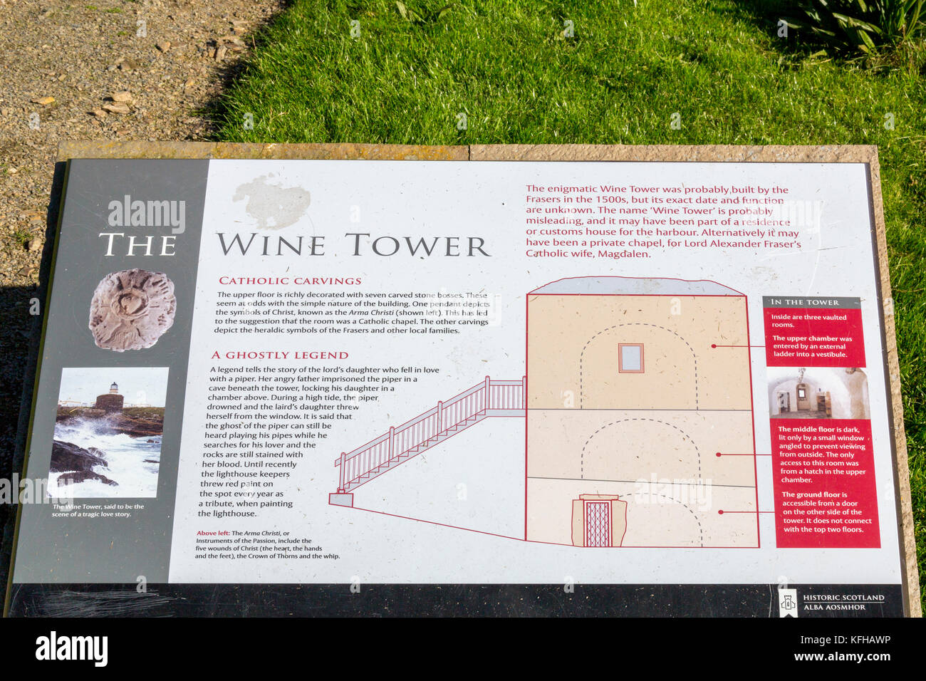 Ther historic Wine Tower sits on the headland below the lighthouse at ...