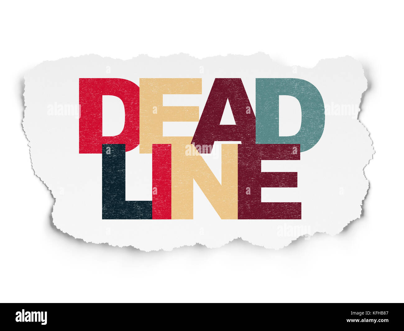 Business concept: Deadline on Torn Paper background Stock Photo - Alamy