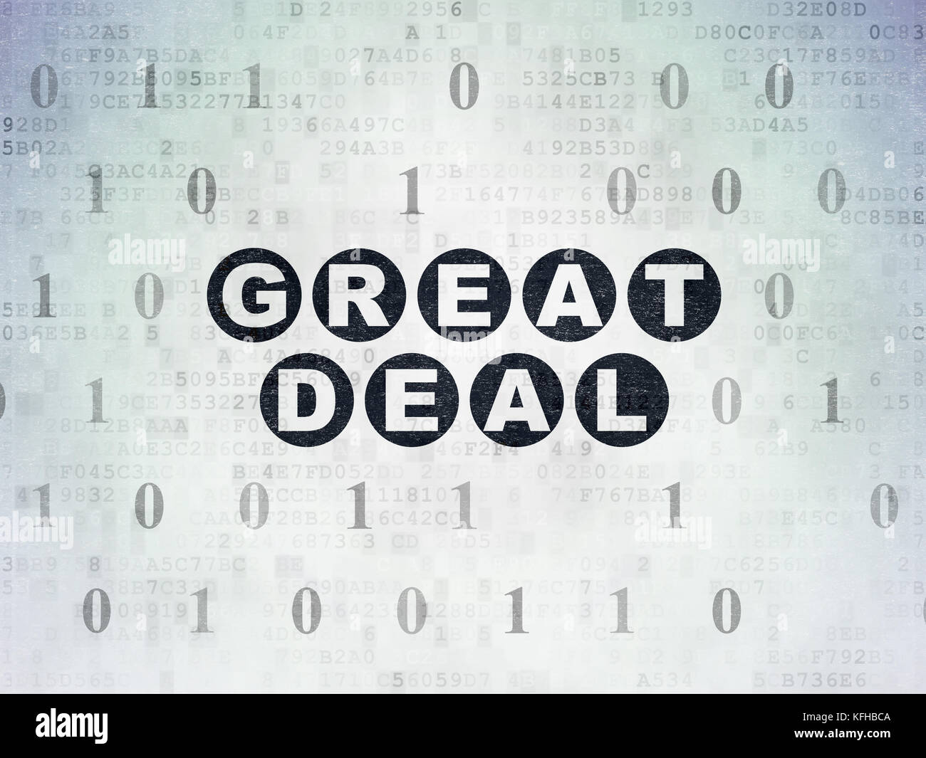 Finance concept: Great Deal on Digital Data Paper background Stock ...