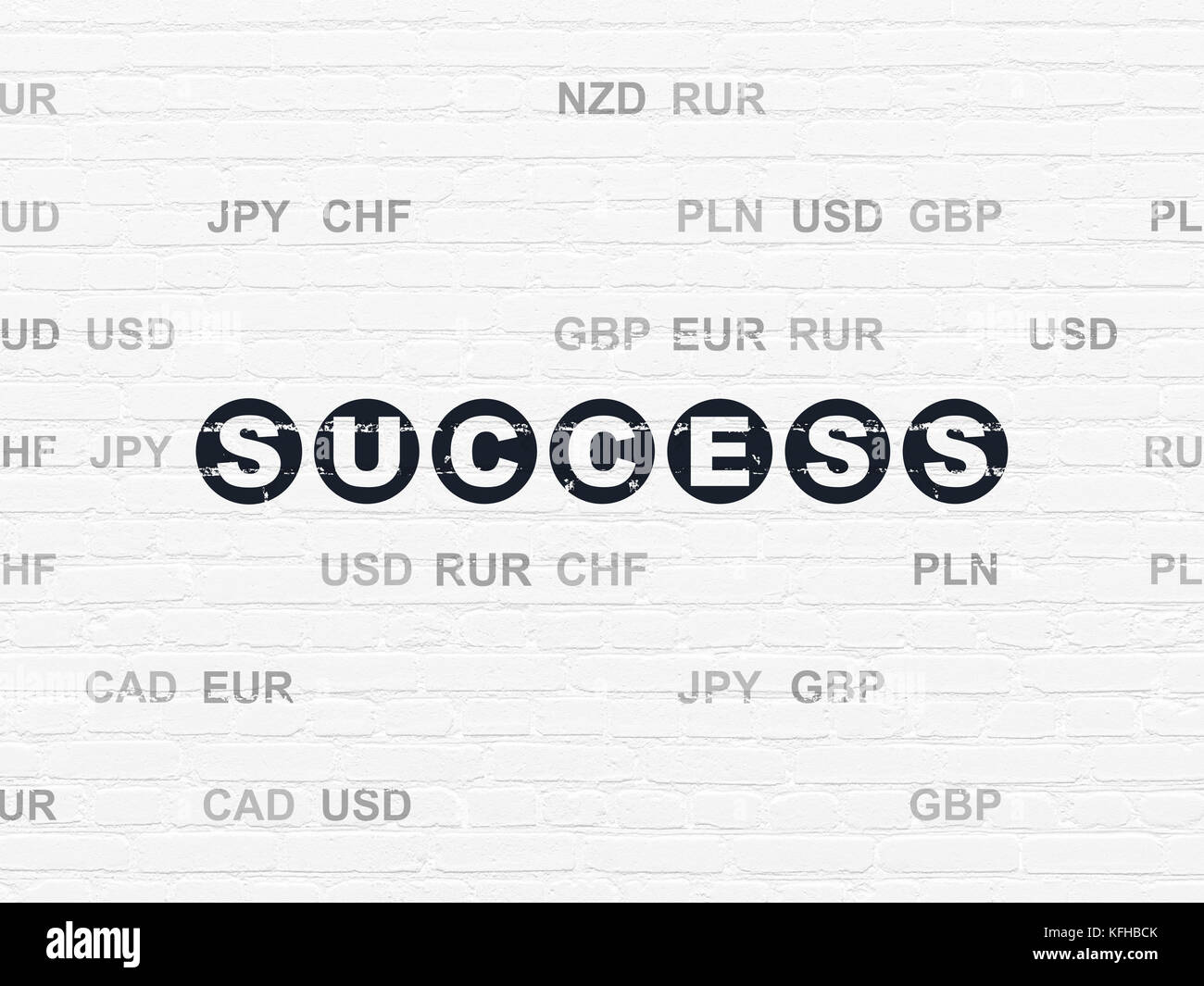 Finance concept: Success on wall background Stock Photo - Alamy