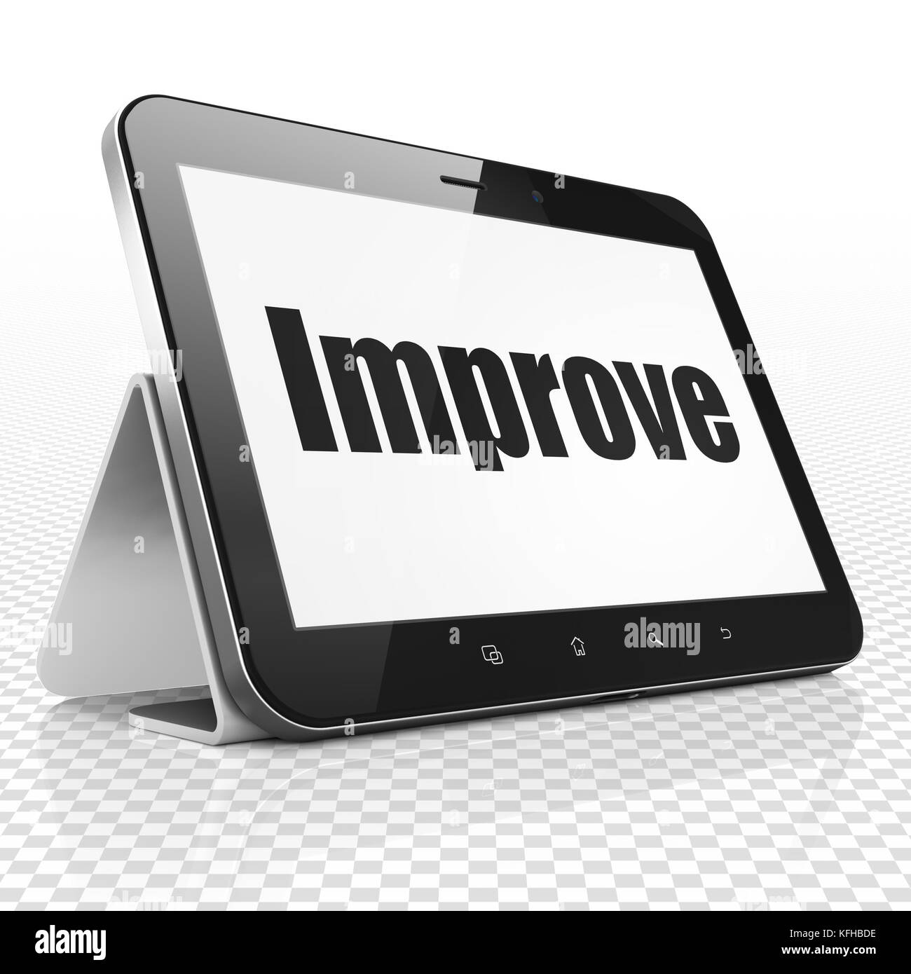 Business concept: Tablet Computer with Improve on display Stock Photo ...