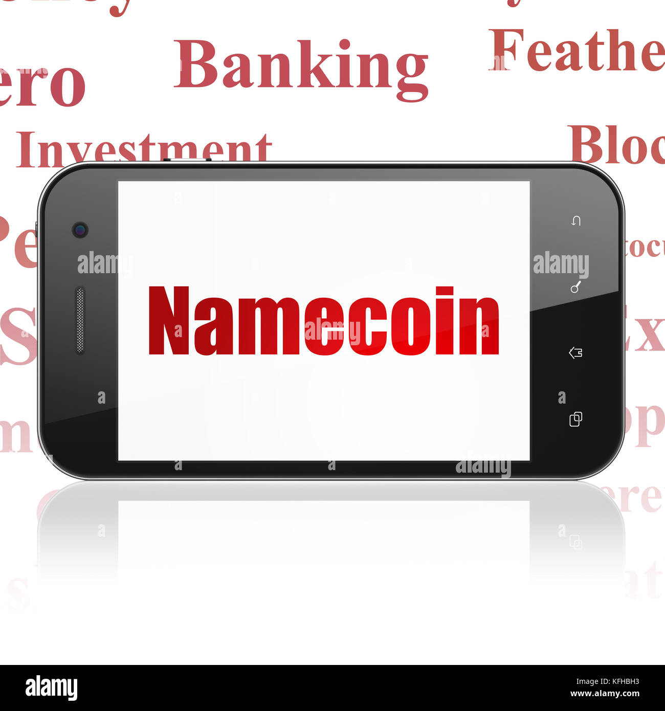 Cryptocurrency concept: Smartphone with Namecoin on display Stock Photo ...