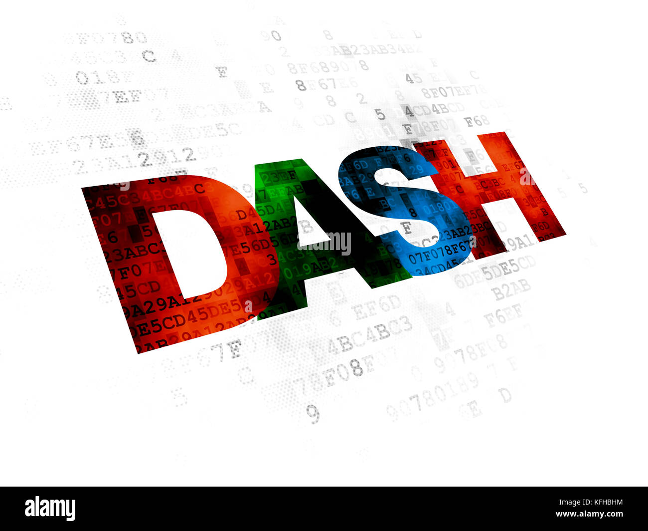 Cryptocurrency concept: Dash on Digital background Stock Photo - Alamy