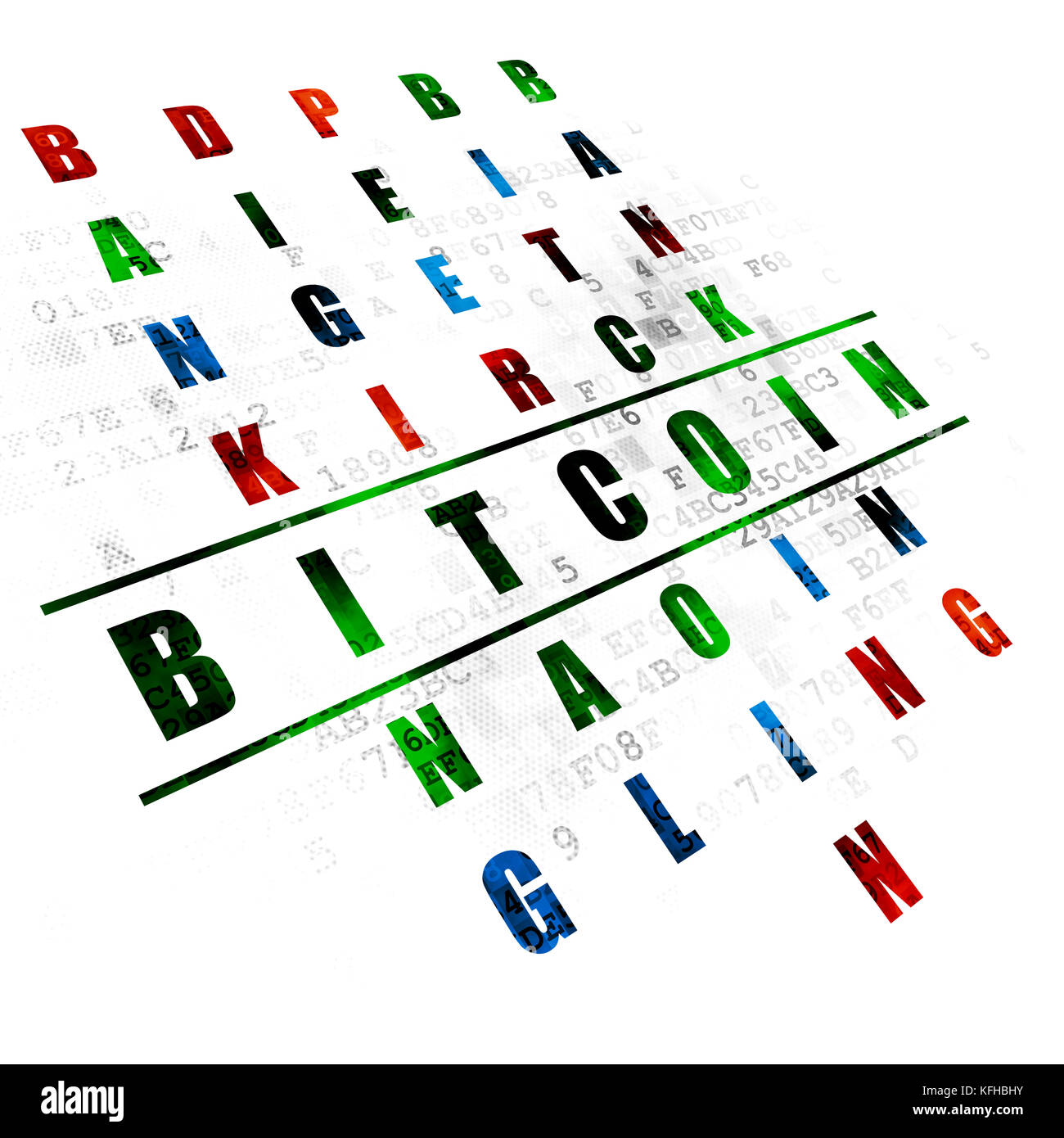 Blockchain concept: Bitcoin in Crossword Puzzle Stock Photo - Alamy