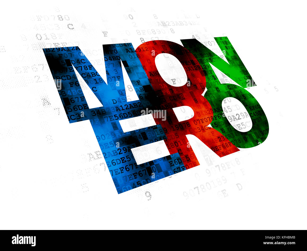 Blockchain concept: Monero on Digital background Stock Photo - Alamy