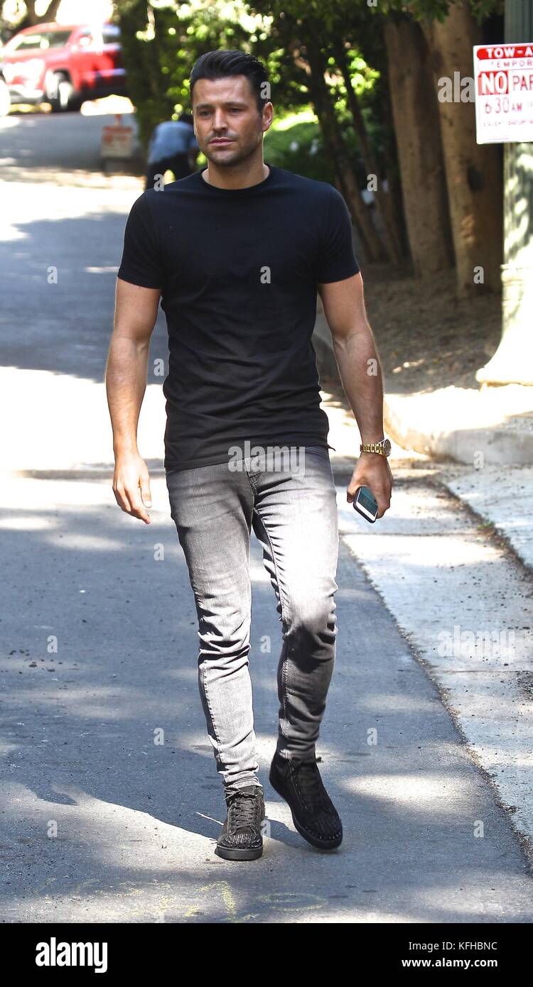 Mark Wright filming for the entertainment news show 'Extra' outside the ...