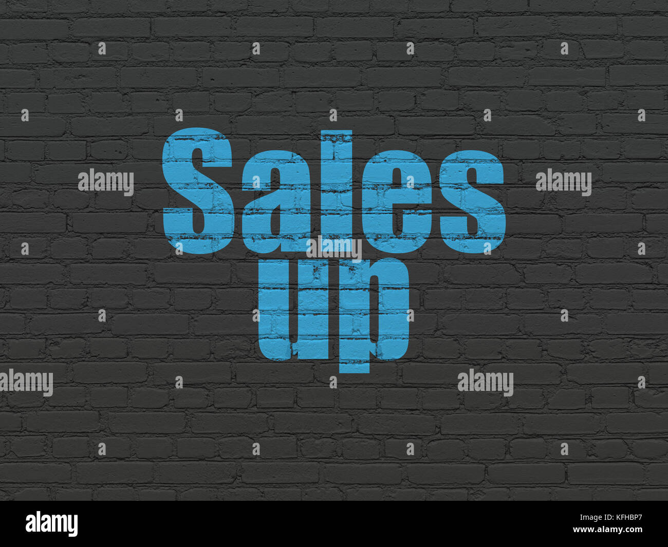 Marketing concept: Sales Up on wall background Stock Photo - Alamy