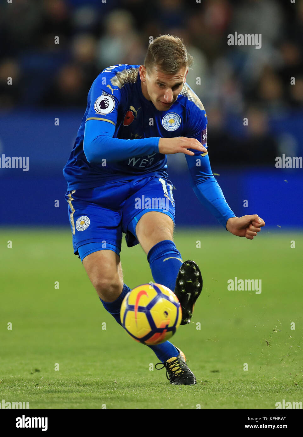Leicester City's Marc Albrighton during the Premier League match at the ...