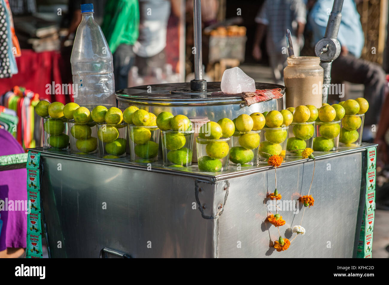Lime Juice Stall Stock Photo - Alamy