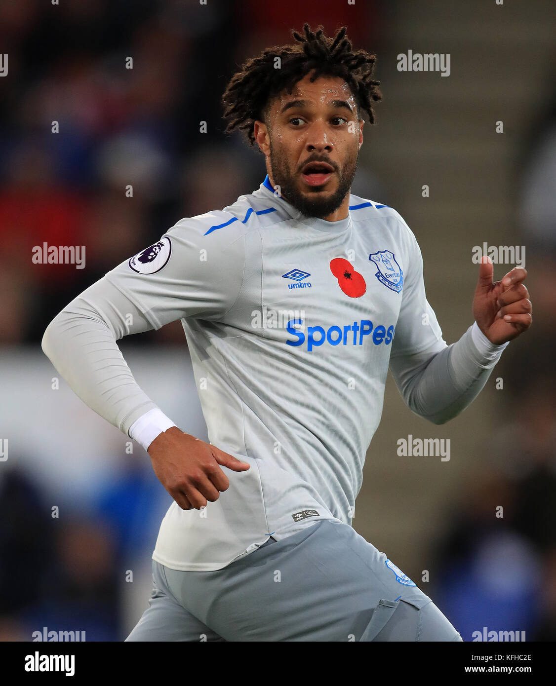 Everton's Ashley Williams during the Premier League match at the King ...