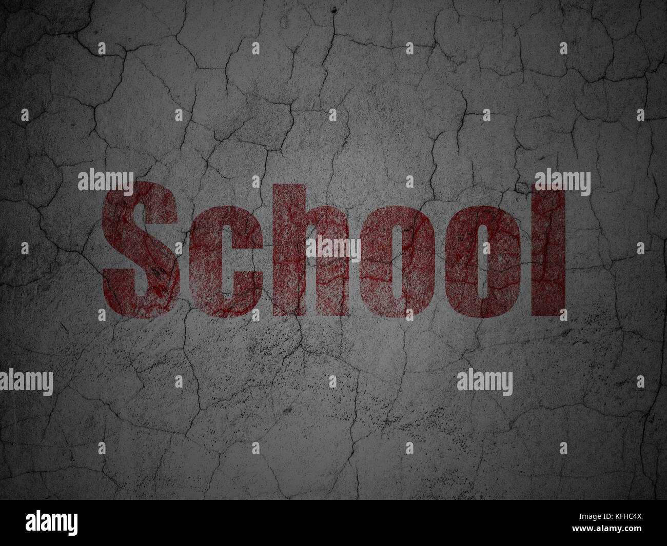 Learning concept: School on grunge wall background Stock Photo - Alamy
