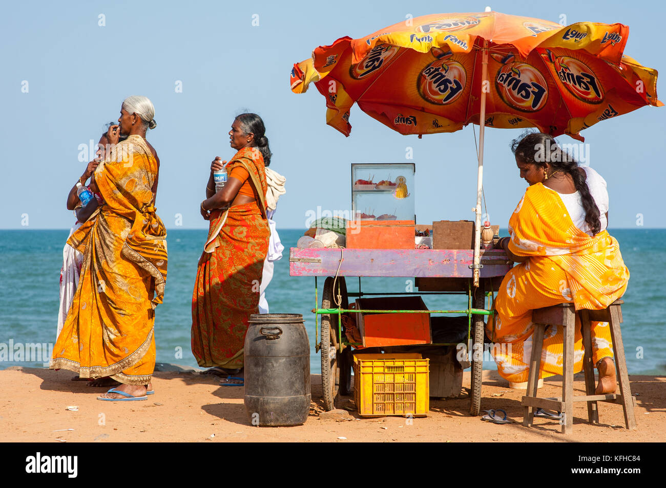 Food Stall by the Sea Stock Photo - Alamy